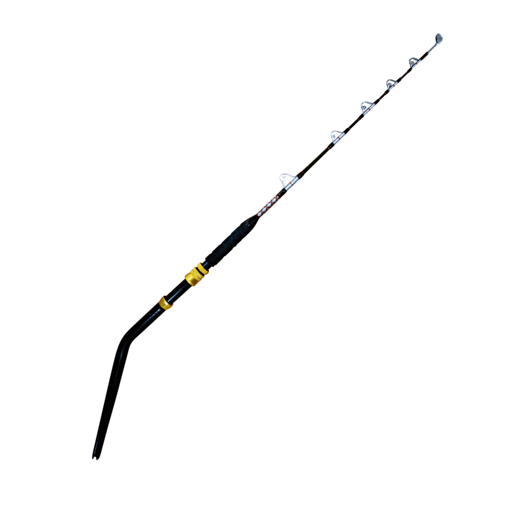 80lb Bent Butt Roller Rod with Pack Bay Rollers - Coastal Fishing